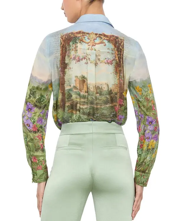 Alice + Olivia Eloise Silk Blouse - Dusk To Dawn