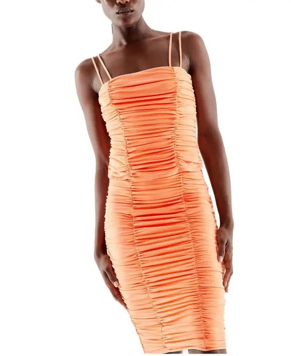 AS By DF Leona Fitted Ruched Midi Skirt