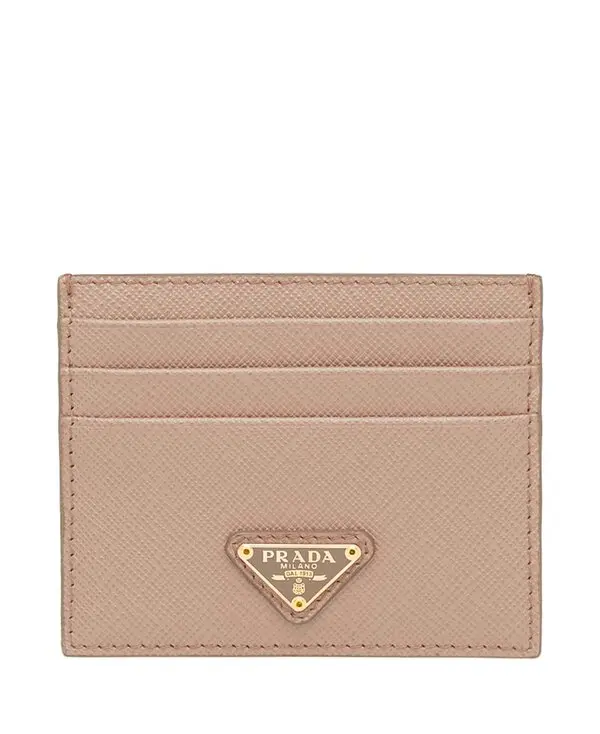 Prada Saffiano Leather Card Holder - Powder Pink