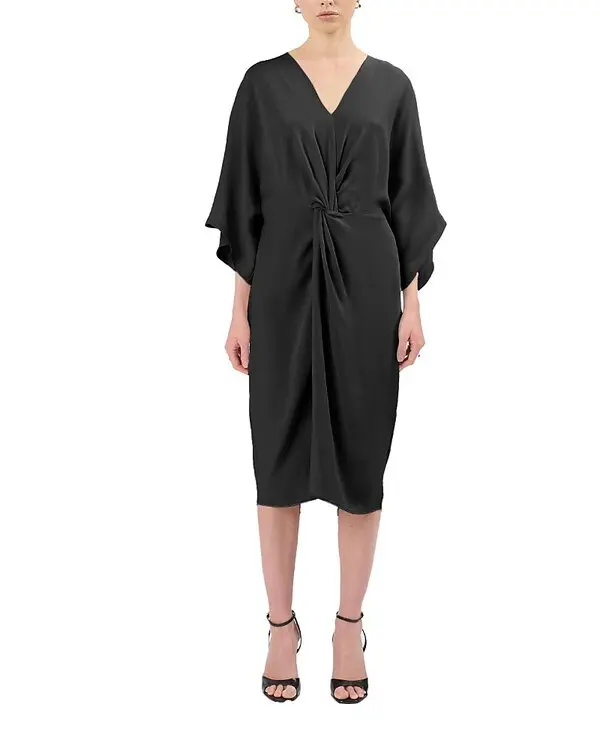 Careste Olympia Gathered Dress - Black