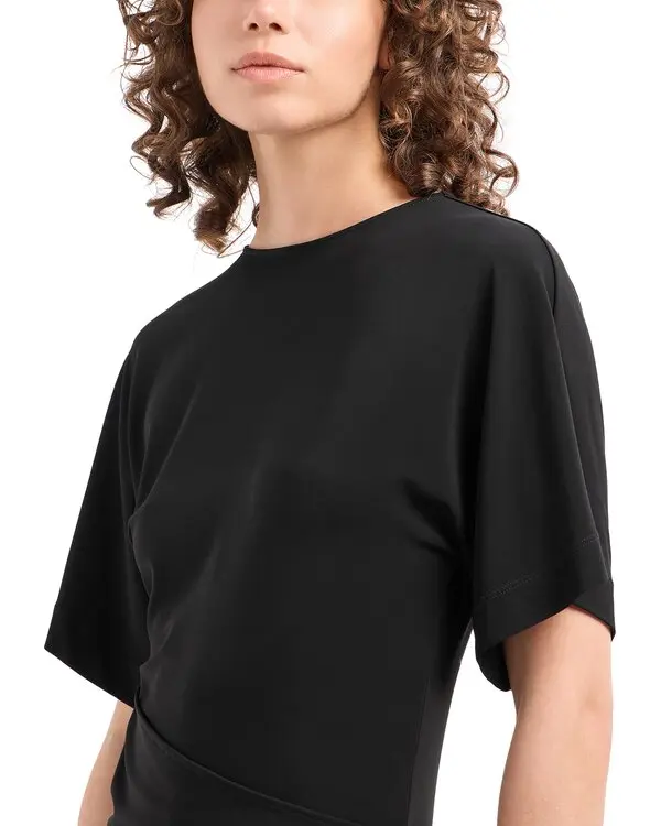 armani t shirt dress Armani Exchange Cotton Dress with Logo