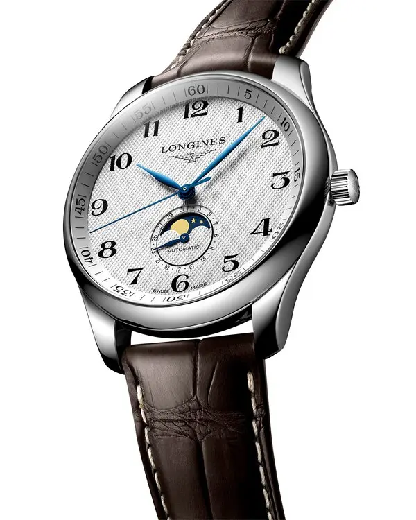 LONGINES Master 42mm Watch - White/brown