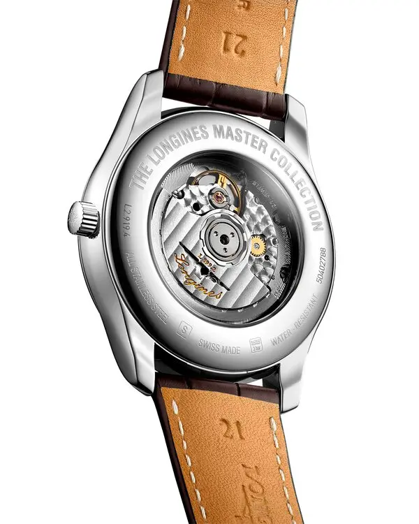 LONGINES Master 42mm Watch - White/brown