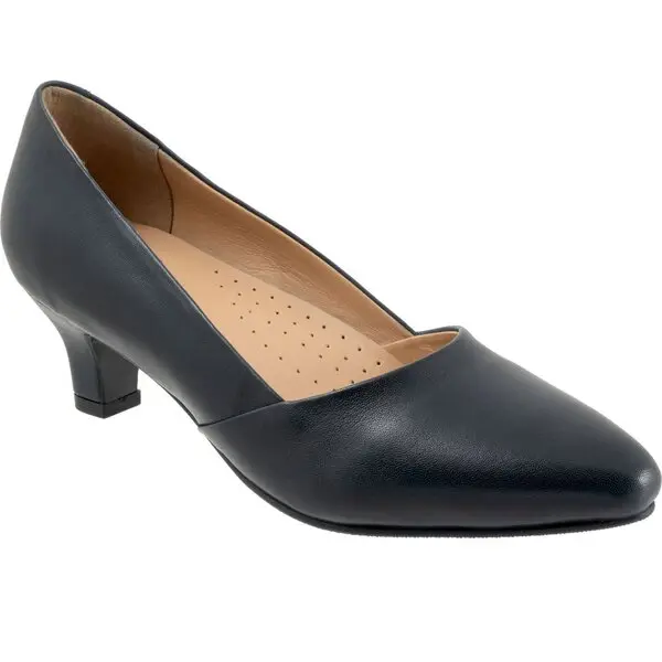 Trotters Kylie Kitten Heel Pump - Navy