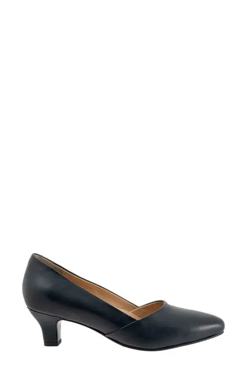 Trotters Kylie Kitten Heel Pump - Navy