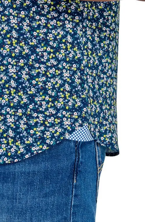 CON.STRUCT Slim Fit Mini Floral Recycled 4-way Stretch Performance Short Sleeve Shirt