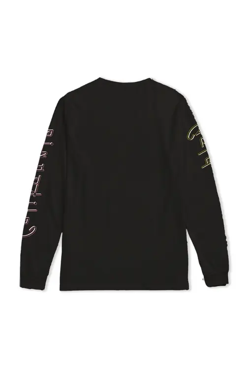 BAJA LLAMA California Goldlong Sleeve Primo Graphic Tee - Black