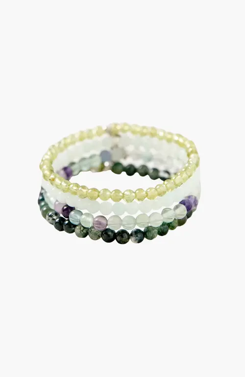 TINY RITUALS Virgo Bracelet Set - Green / White / Purple