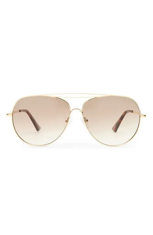 Le Specs Abracadabra Aviator Sunglasses - Bright Gold/ Brown Grad