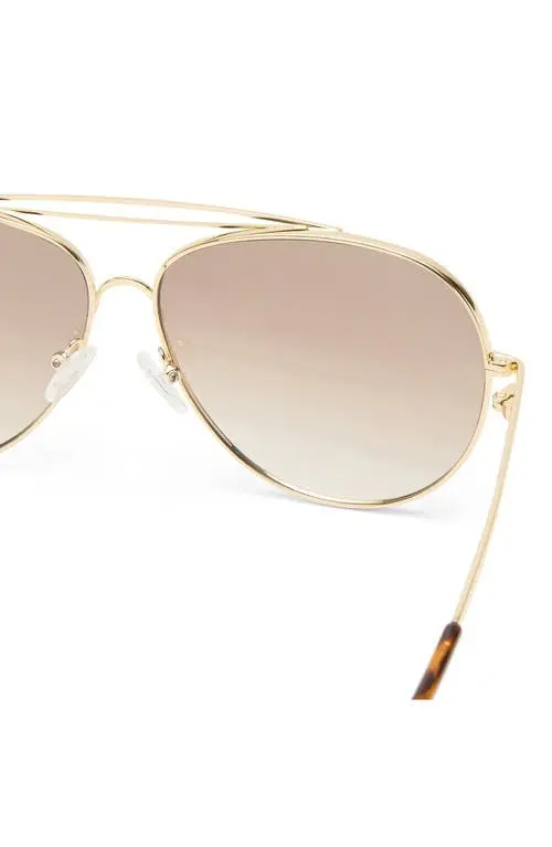 Le Specs Abracadabra Aviator Sunglasses - Bright Gold/ Brown Grad