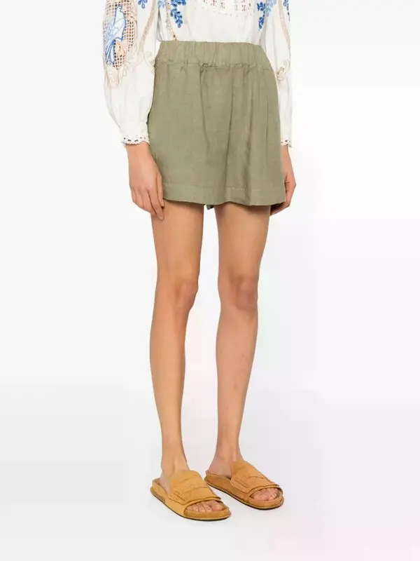 120% Lino Linen Shorts - Green