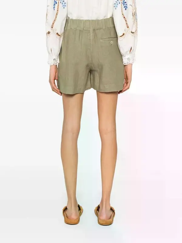 120% Lino Linen Shorts - Green