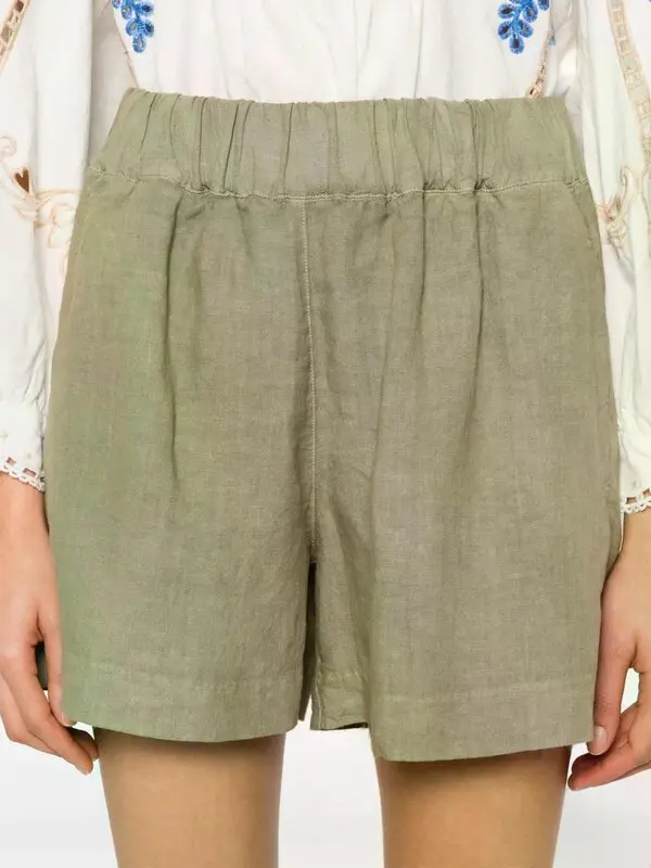120% Lino Linen Shorts - Green