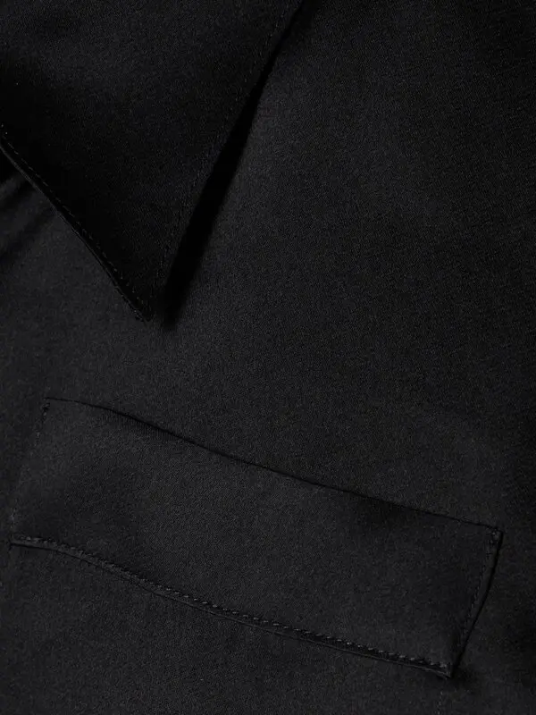 Khaite Keefe Silk-organza Shirt - Black