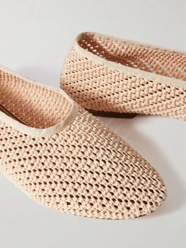 Staud Alba Crocheted Ballet Flats