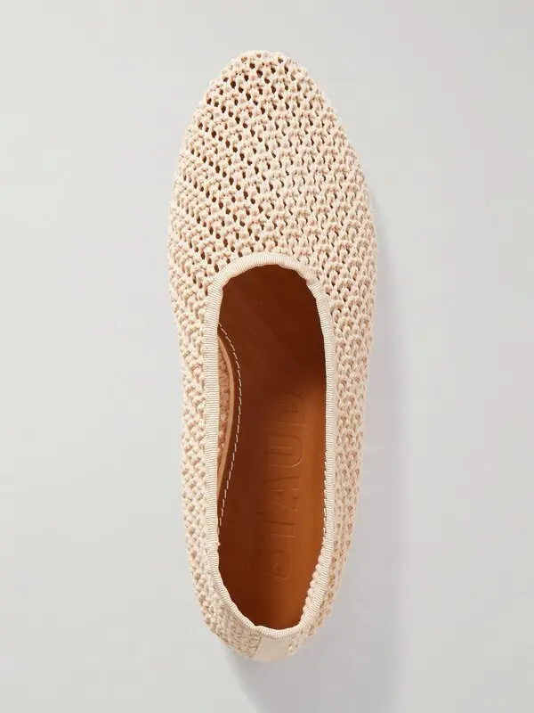 Staud Alba Crocheted Ballet Flats