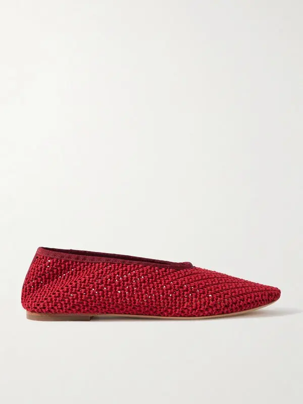 Staud Alba Crocheted Ballet Flats