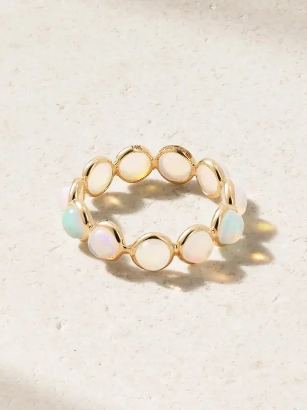 Jia Jia Gold Opal Ring - White