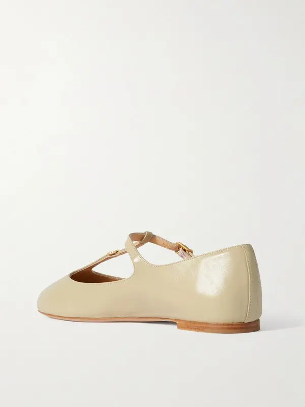 Chloé Marcie Embellished Leather Ballet Flats