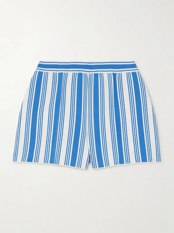 HIGH SPORT Savannah Striped Cotton-blend Shorts