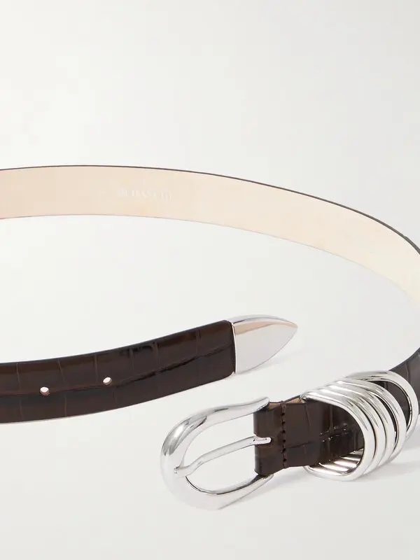 DEHANCHE Hollyhock Croc-effect Leather Belt