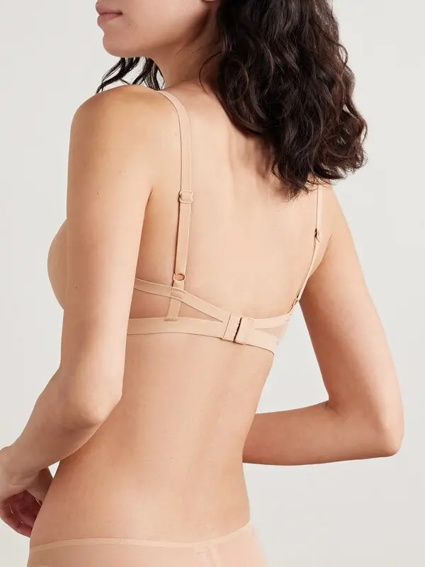 Commando Stretch-mesh Soft-cup Bra - Neutrals