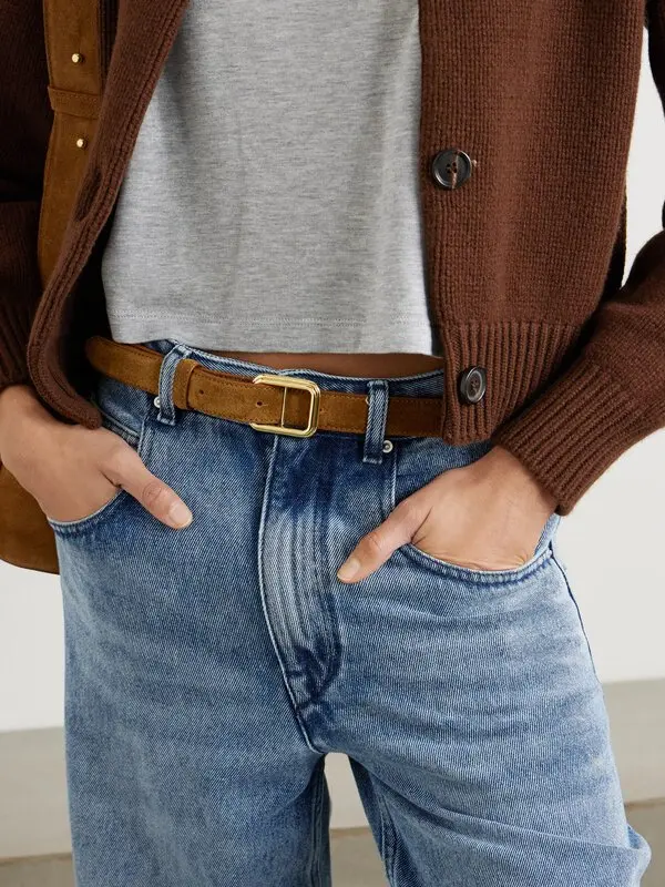 Lié Studio The Georgia Wide Suede Belt