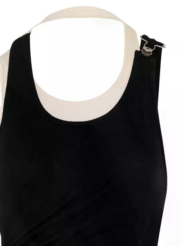JEAN PAUL GAULTIER Layered Cotton Tank Top - Black