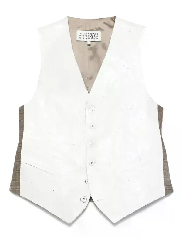 MAISON MARGIELA Half-painted Waistcoat - White