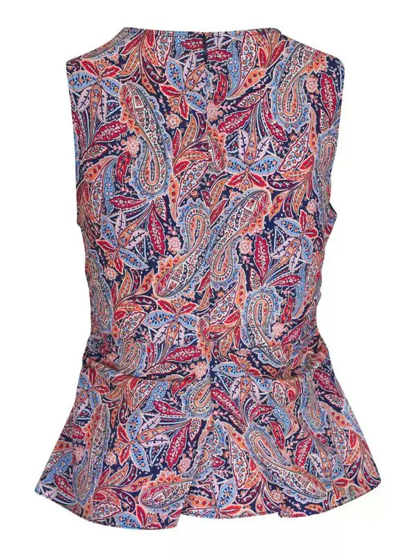 Veronica Beard Paisley-print Peplum Top