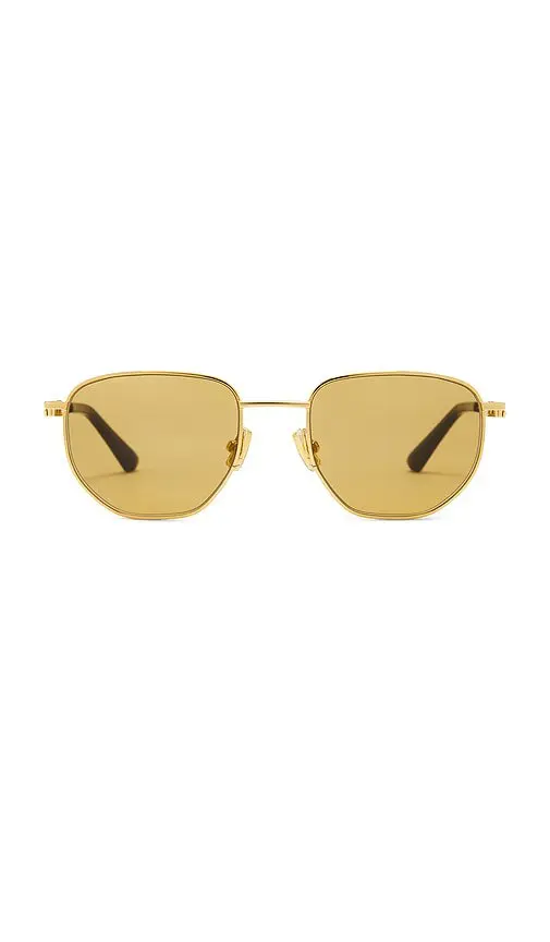 Bottega Veneta Split Sunglasses - Gold & Brown