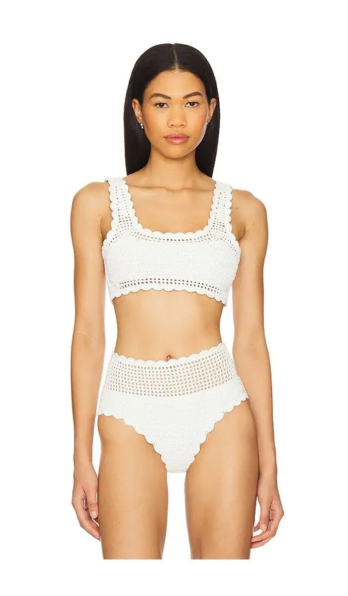 Beach Riot Andy Bikini Top - White