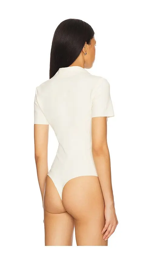 Commando Neoprene Polo Bodysuit - Ivory