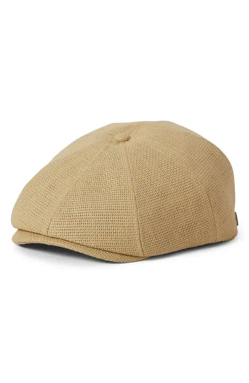 Brixton Brood Driving Cap - Dark Tan Straw
