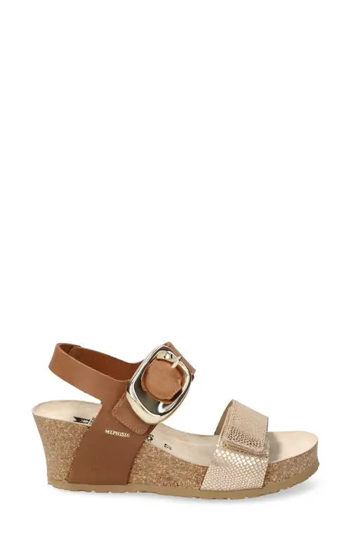 Mephisto Leandre Wedge Sandal - Light Sand Havana
