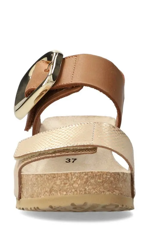 Mephisto Leandre Wedge Sandal - Light Sand Havana