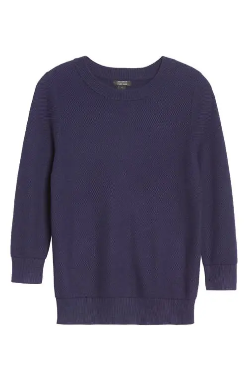 Halogen X Atlantic-pacific Three Quarter Sleeve Sweater - Navy Dusk