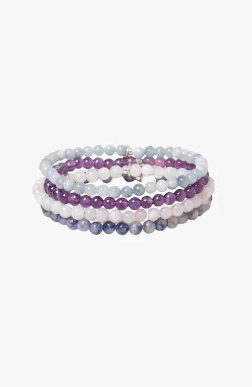 TINY RITUALS Pisces Bracelet Set - Purple / Blue / White
