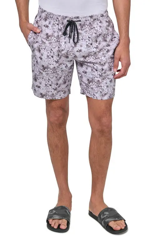 BROOKLYN BRIGADE Slim Fit Floral Swim Trunks