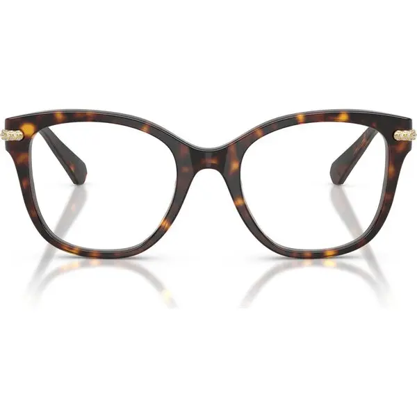 SWAROVSKI 49mm Crystal-embellished Eyeglasses - Havana/ Demo Lens