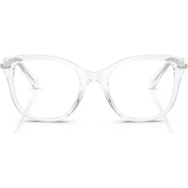 SWAROVSKI 49mm Crystal-embellished Eyeglasses - Transparent/ Demo Lens