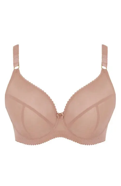 Panache Liberty Underwire Sheer Mesh Bra - Mocha
