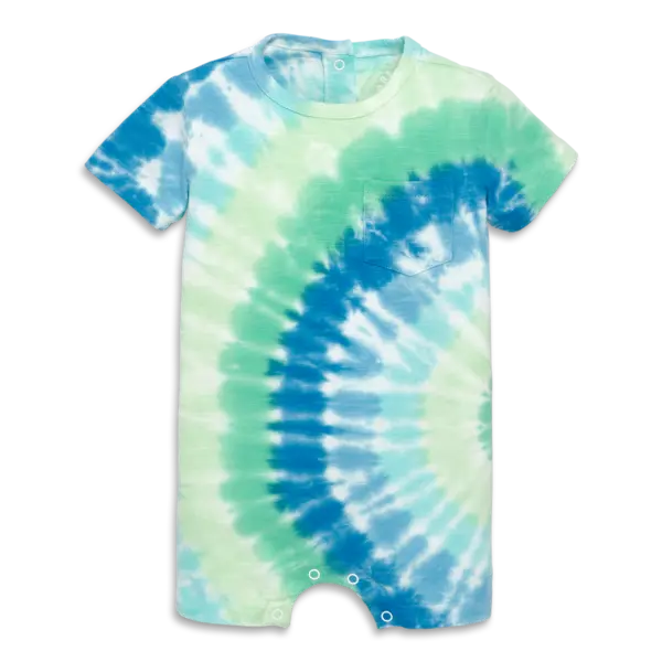 PRIMARY Baby Pocket Shortie - Cool Tie Dye Spiral