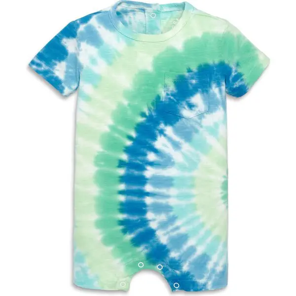 PRIMARY Baby Pocket Shortie In Tie-dye - Cool Tie Dye Spiral