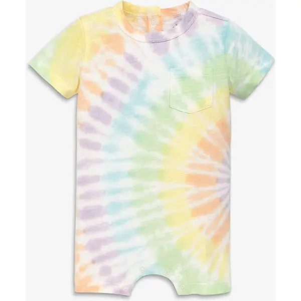 PRIMARY Baby Pocket Shortie In Tie-dye - Sunwashed Rainbow Tie Dye