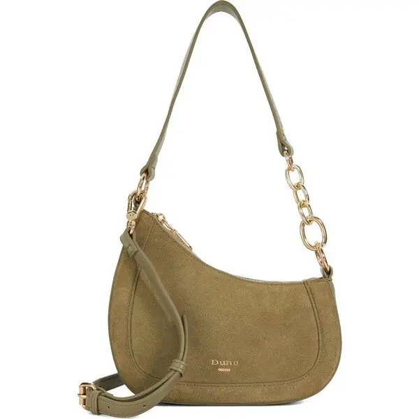Dune London Direction Suede Shoulder Bag
