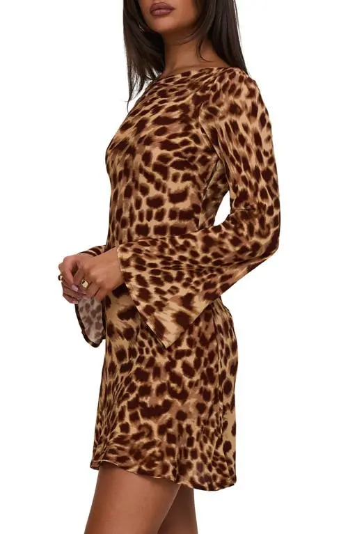 strapless open back dress Sugar Mini Dress | Leopard | Womens main image 0
