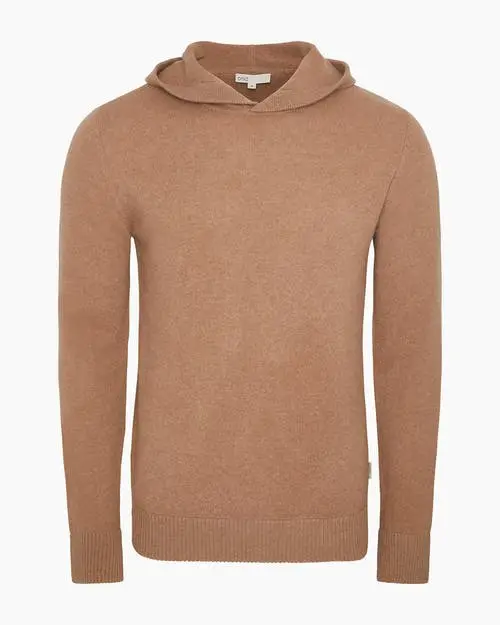 Onia 100% Cashmere Hooded Pullover - Camel