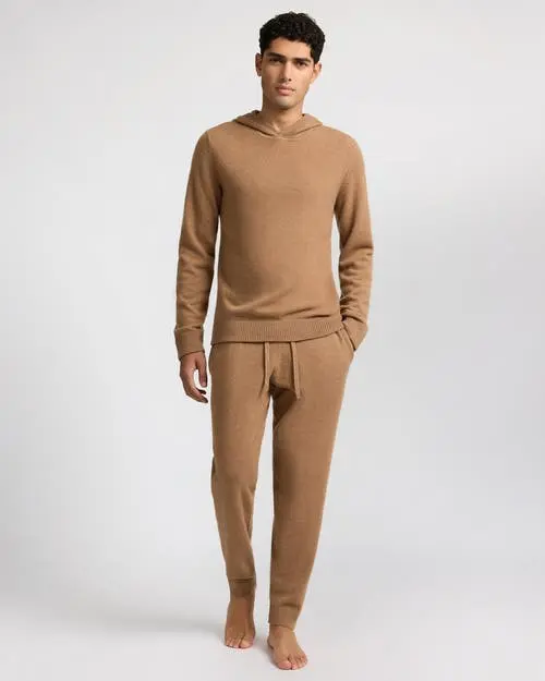 Onia 100% Cashmere Hooded Pullover - Camel