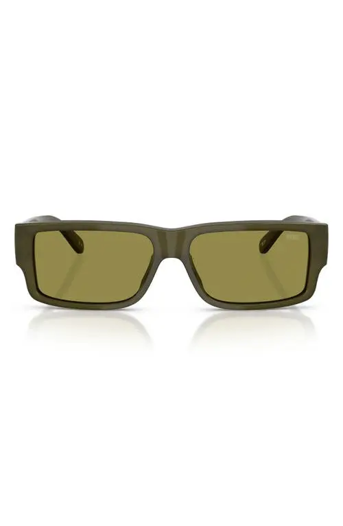 DIESEL® Rectangular Sunglasses - Green/ Green